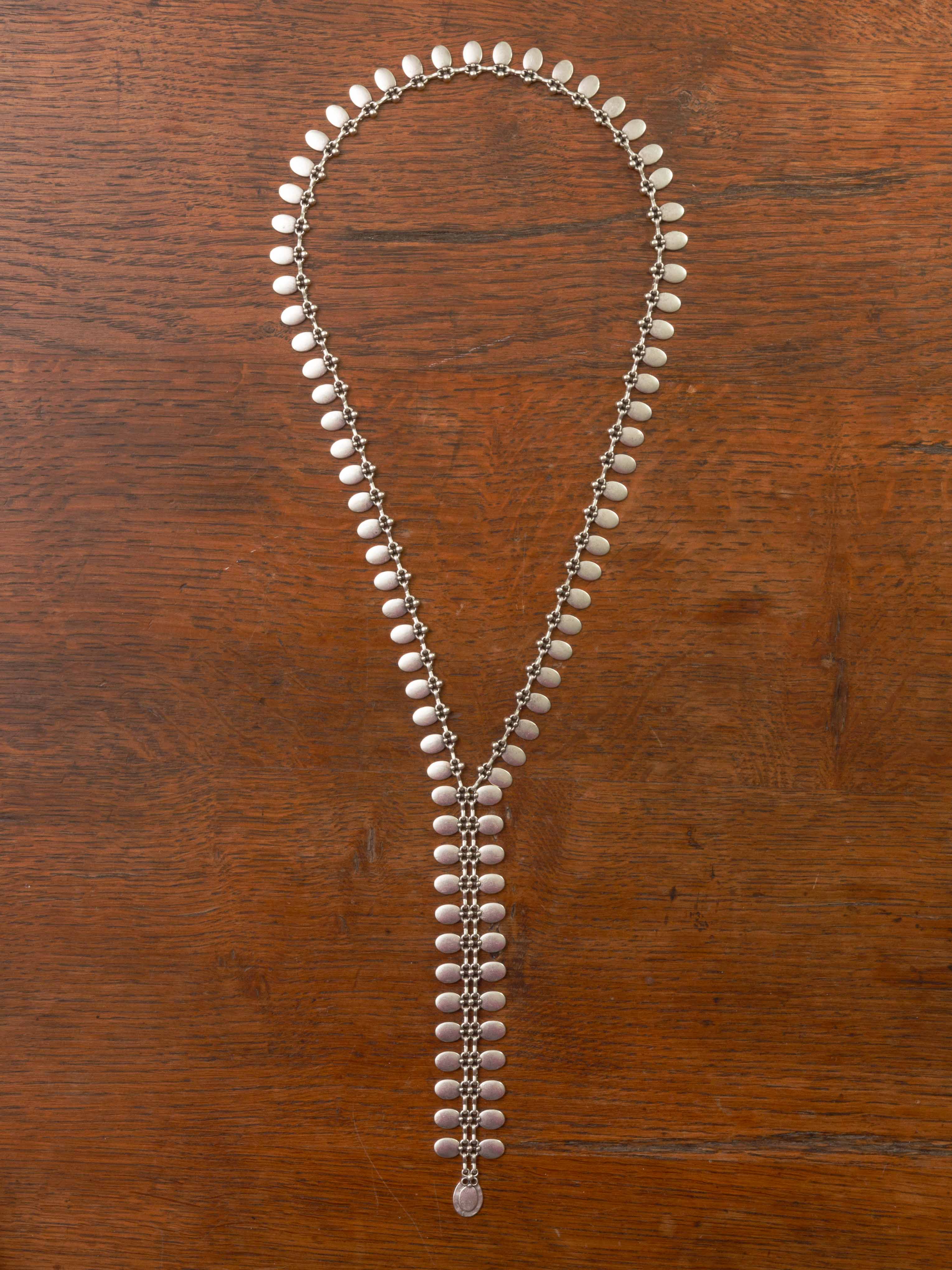 Disc Silver Tie Necklace | Turkish Shimmer Boho Jewellery – taboo