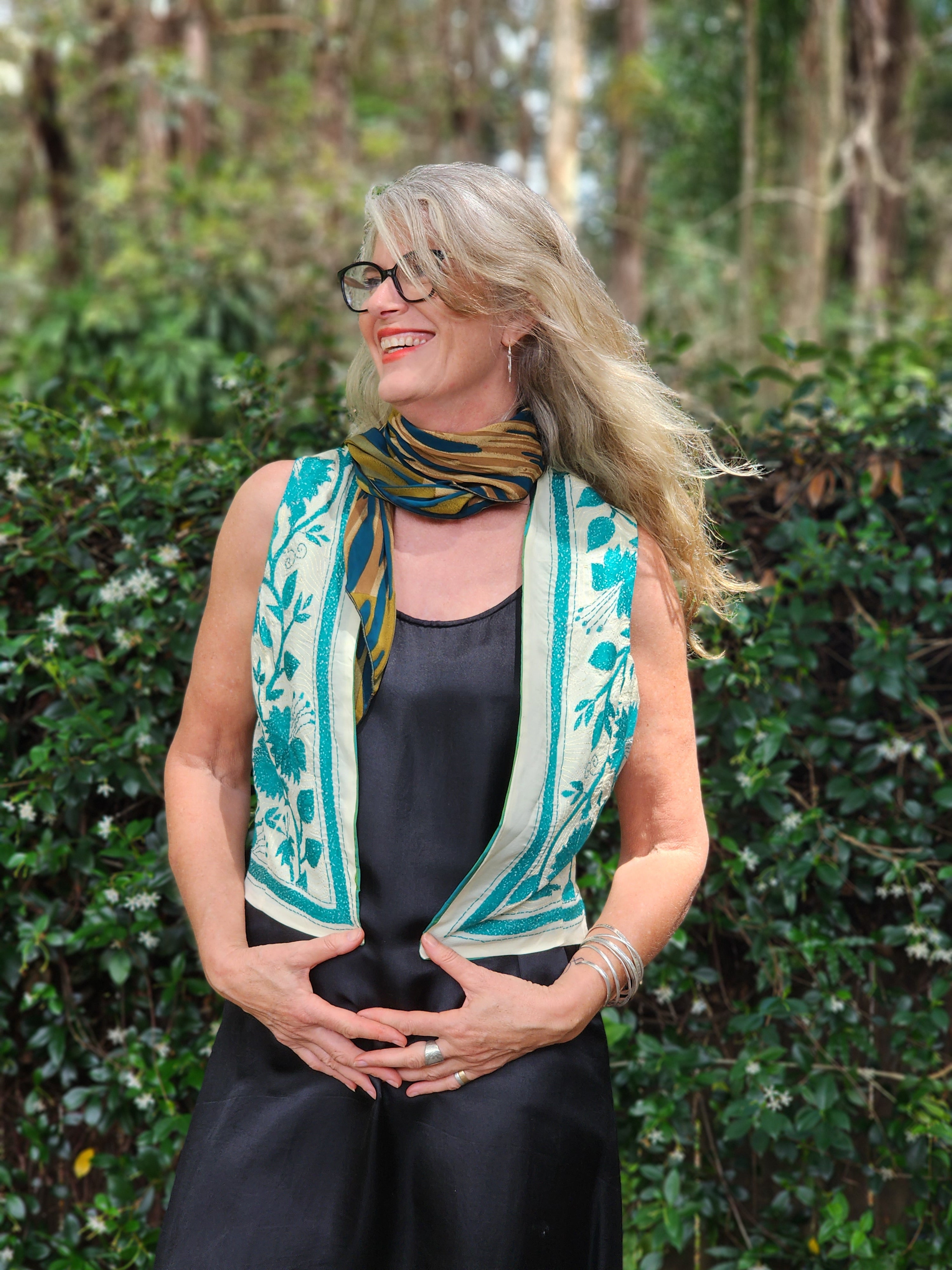 Shibui Silk Vest. Night Garden.Size 10-12 – Taboo Fashion & Accessories